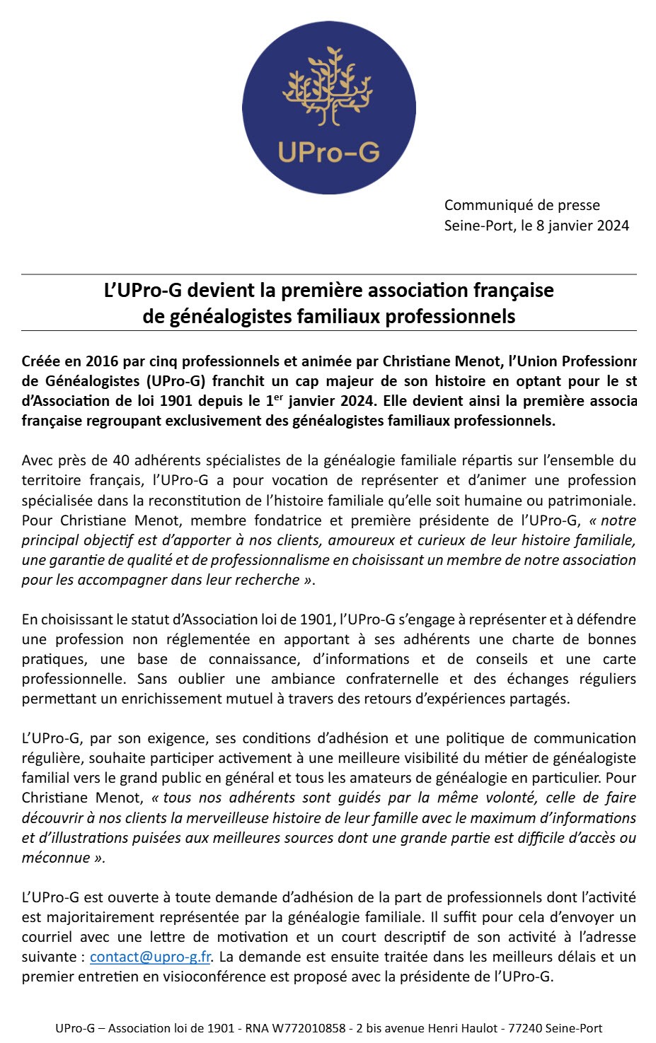 L'UPro-G - première association française de généalogistes familiaux ...